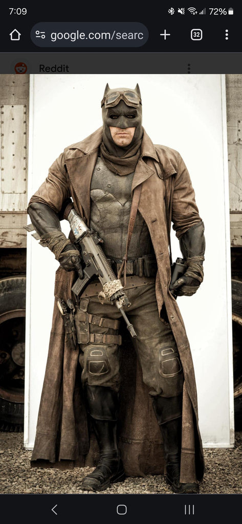 Brown Batman Trench Coat – oxandbullsleather