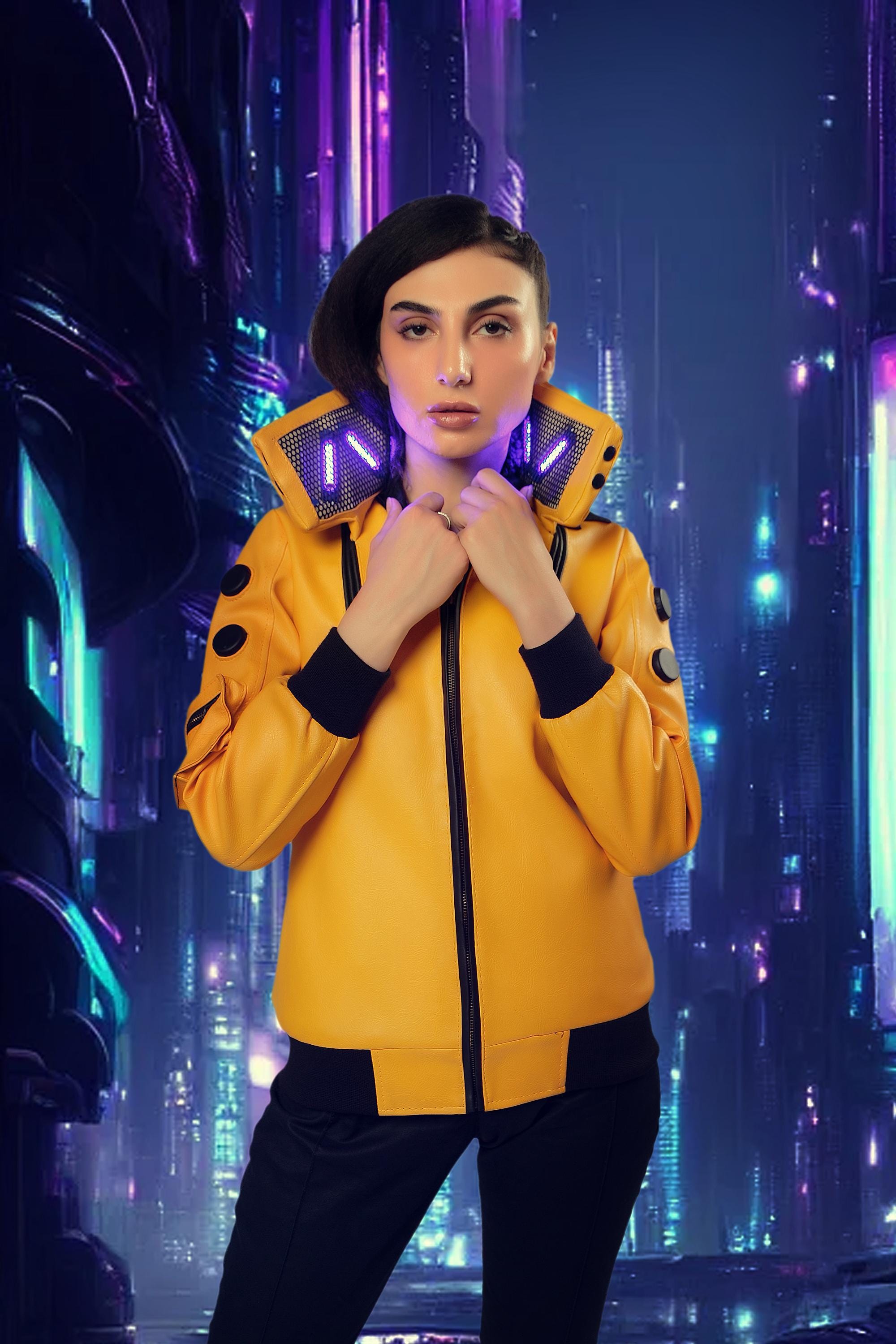 Customizable Cybernetic Maverick Jacket inspired by the Lucy Cyber-pun